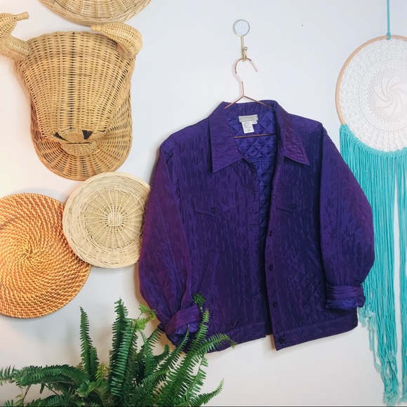 Vintage | Jackets & Coats | Vtg Vsco 9s Quilted Royal Purple Jacket ...